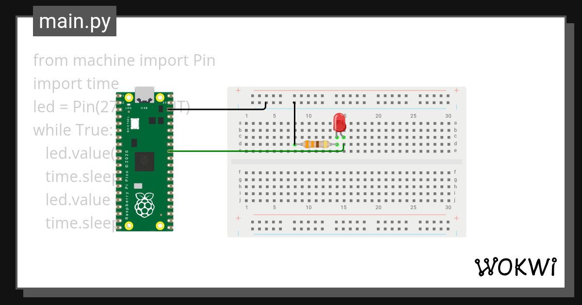 Blink With Micropython Copy Wokwi Esp32 Stm32 Arduino Simulator 2156