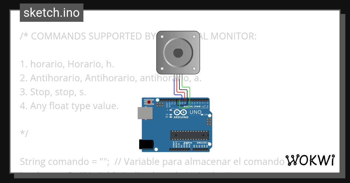 Stepper motor controller_Full Step - Wokwi ESP32, STM32, Arduino Simulator