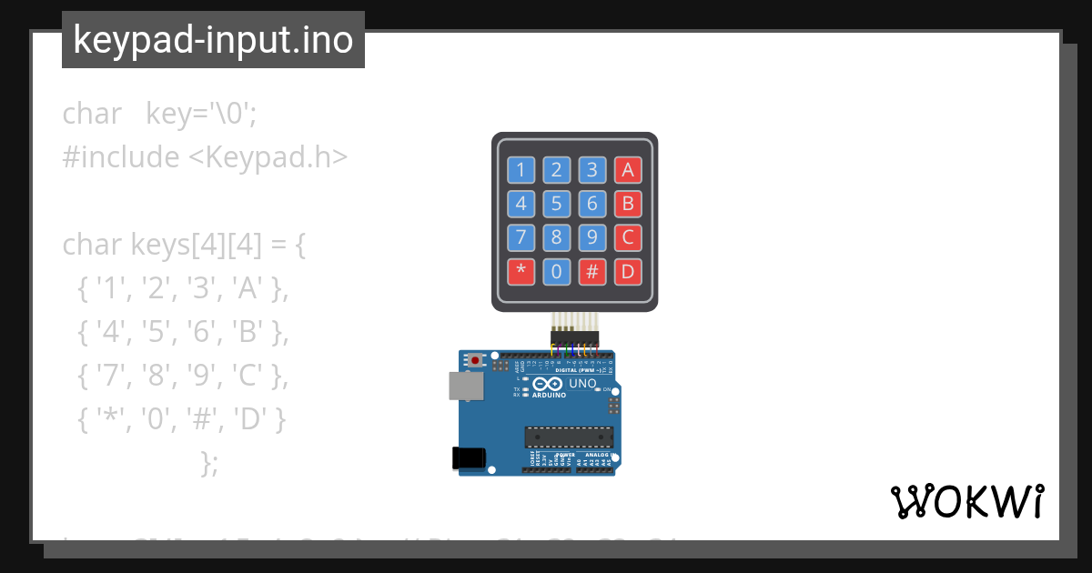 keypad - Wokwi ESP32, STM32, Arduino Simulator