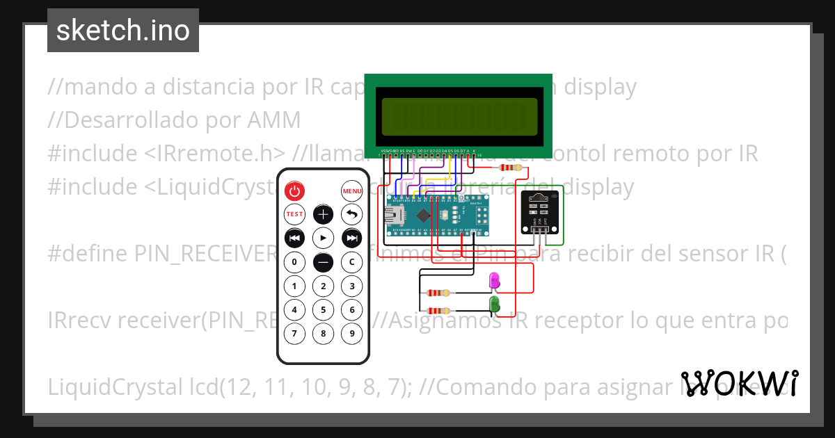 AMM MANDO IR - Wokwi ESP32, STM32, Arduino Simulator