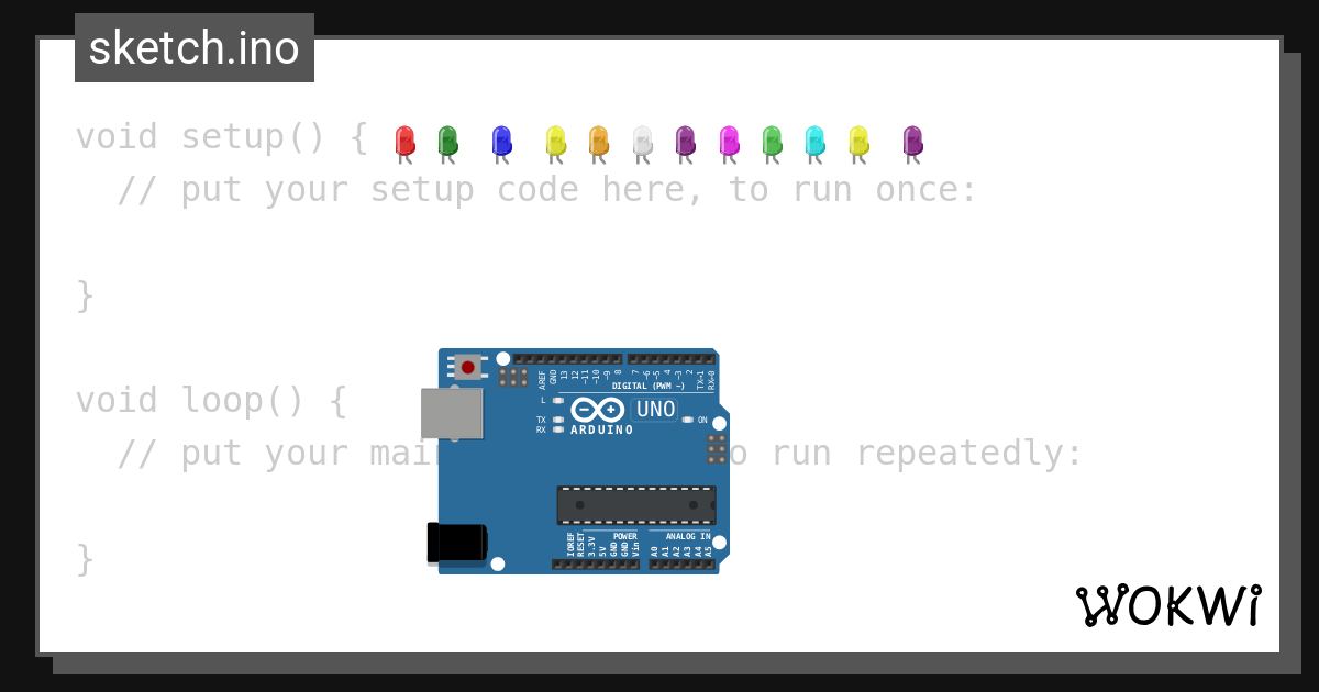 Lampu Pasar Maleemwarna Warni Wokwi Esp32 Stm32 Arduino Simulator