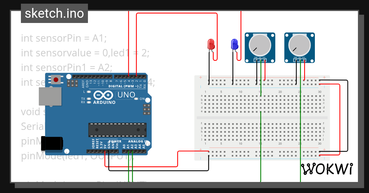 Sensorled Wokwi Esp32 Stm32 Arduino Simulator