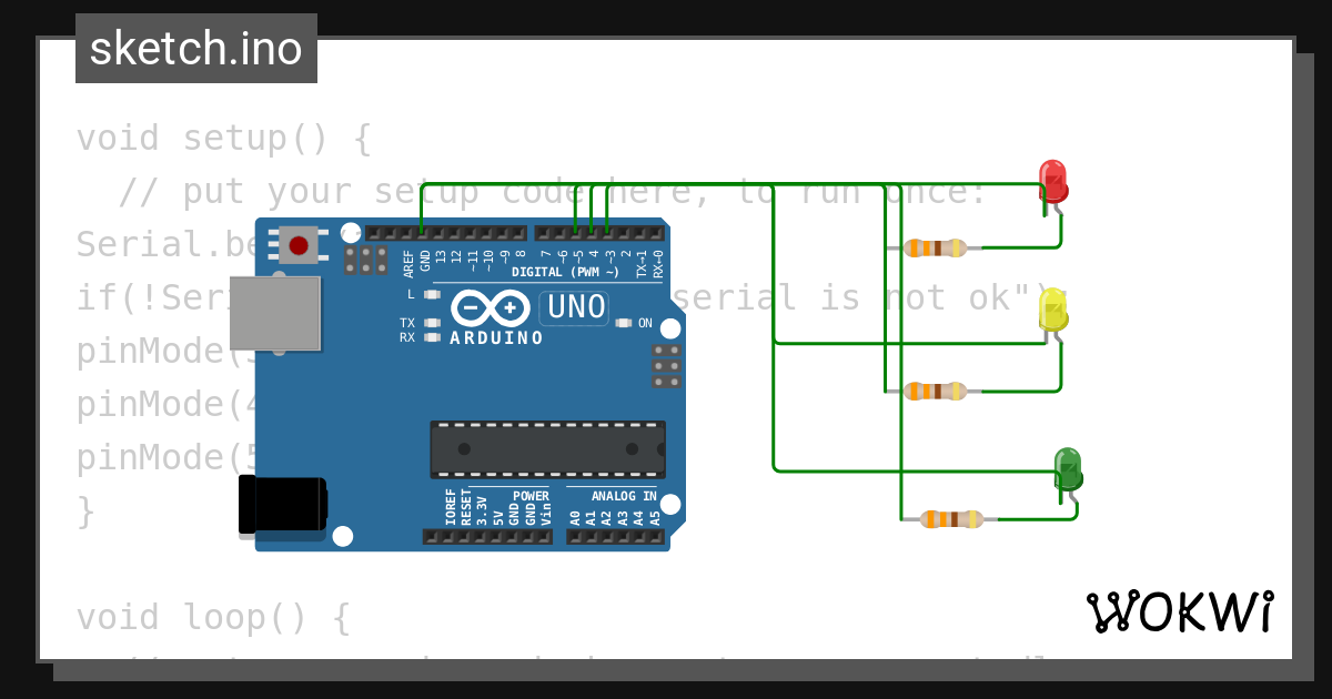 Lampu Merah Wokwi Esp32 Stm32 Arduino Simulator 3895