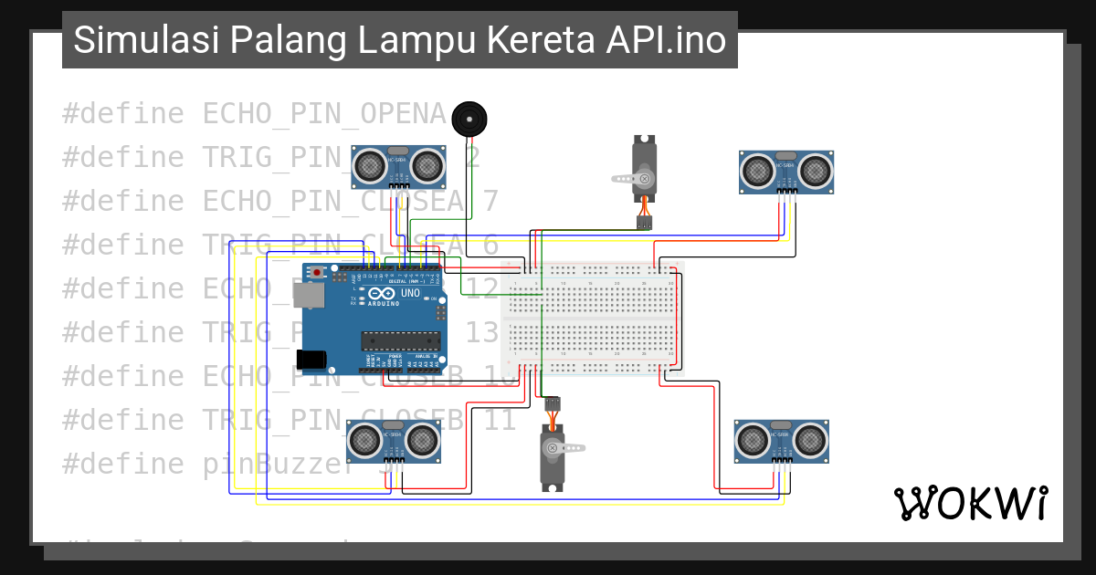 Simulasi Palang Lampu Kereta Api O Wokwi Esp32 Stm32 Arduino Simulator