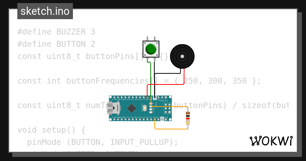 Just Button W Buzzer Wokwi Esp32 Stm32 Arduino Simulator 0338