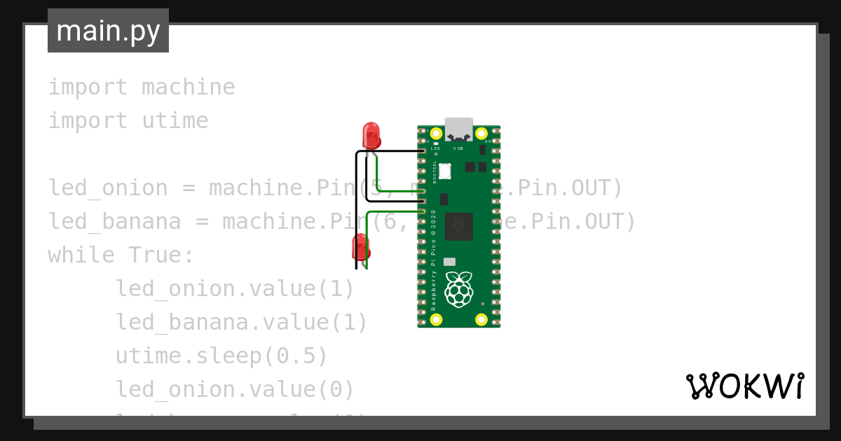 Blink With Micropython Copy Wokwi Esp32 Stm32 Arduino Simulator 3463