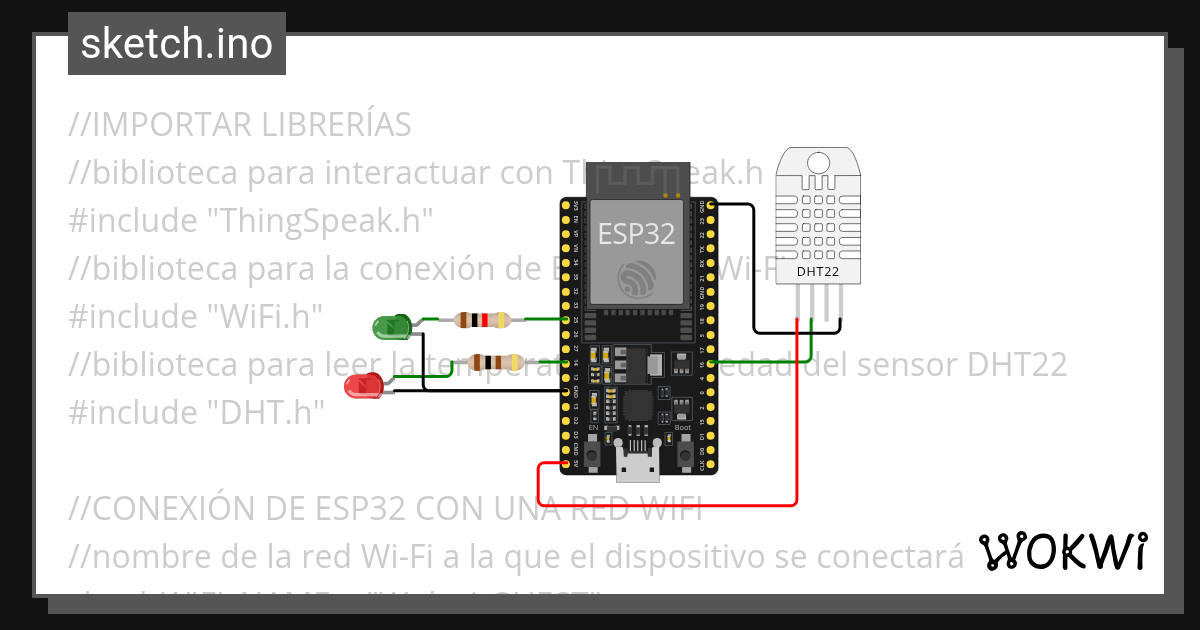 thingSpeak - Wokwi ESP32, STM32, Arduino Simulator
