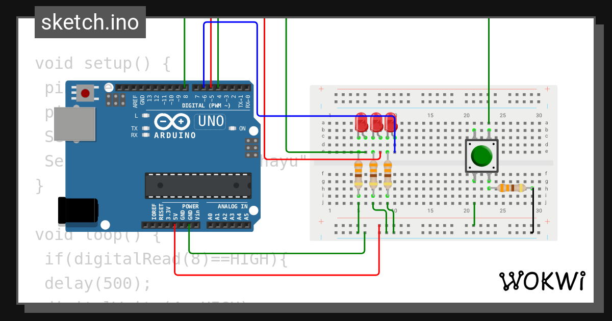 Push Button Dwi Wokwi Esp32 Stm32 Arduino Simulator 0305