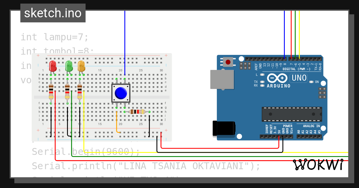 Push Button Lina Wokwi Esp32 Stm32 Arduino Simulator