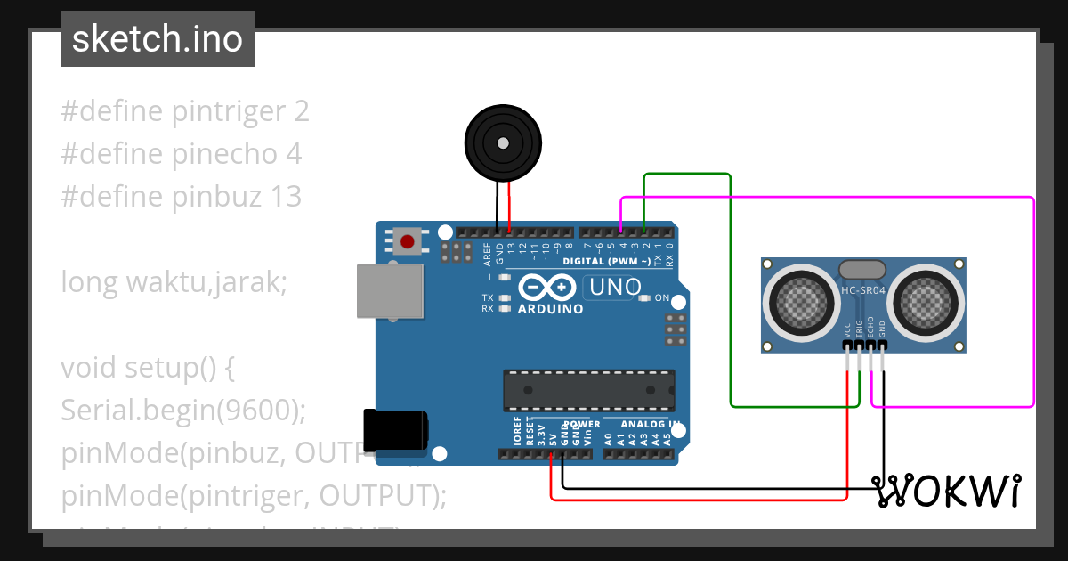 Sensor Parking Mundur Wokwi Esp32 Stm32 Arduino Simulator 