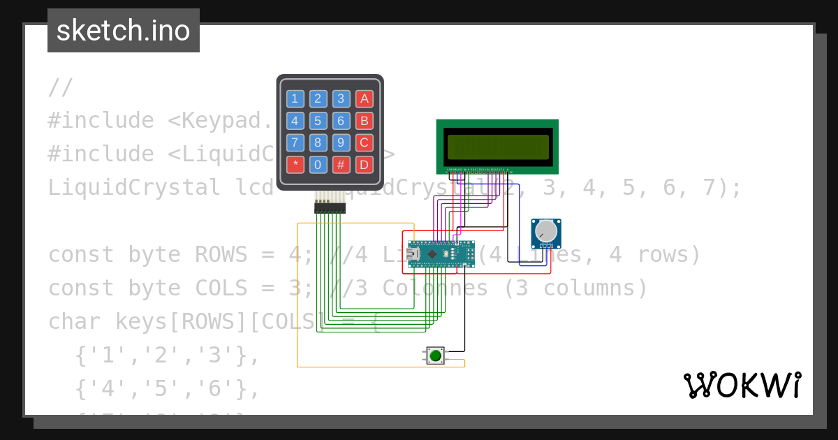 Arduino Micro Lcd Clavier Wokwi Esp32 Stm32 Arduino Simulator 