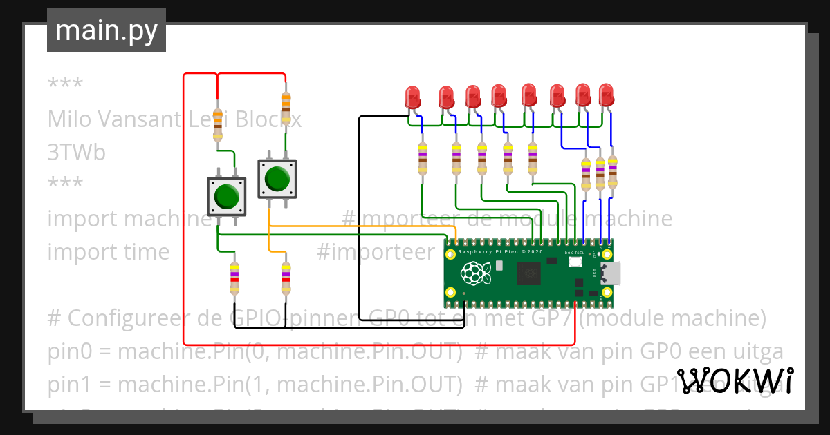 Looplicht_slice Copy - Wokwi ESP32, STM32, Arduino Simulator