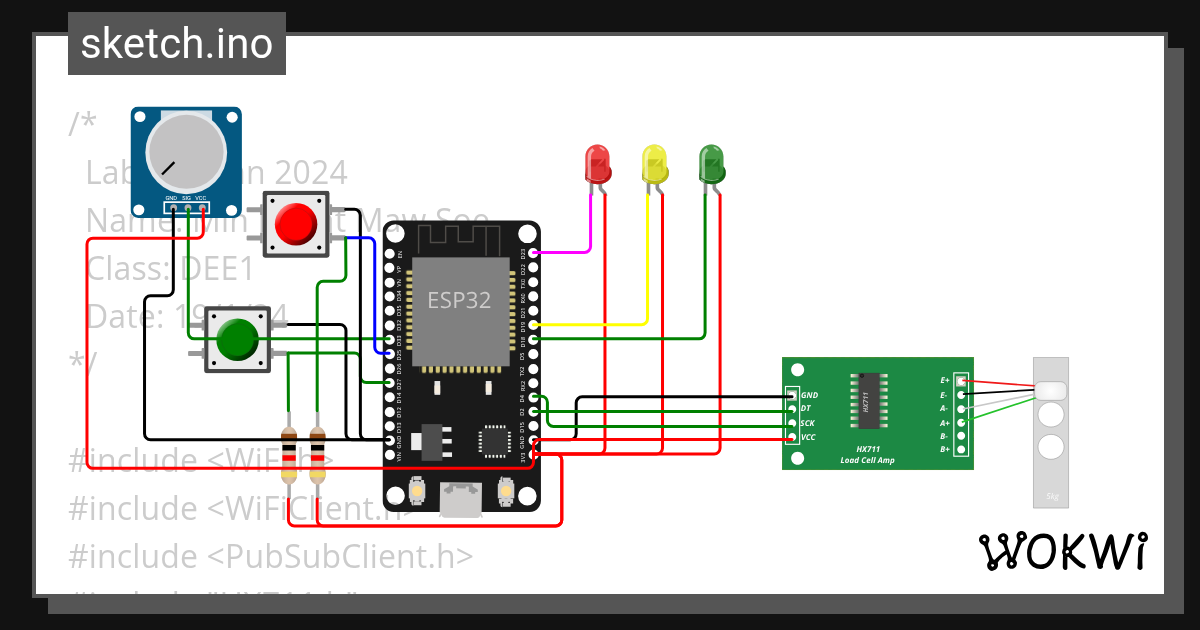 bin_weight - Wokwi ESP32, STM32, Arduino Simulator