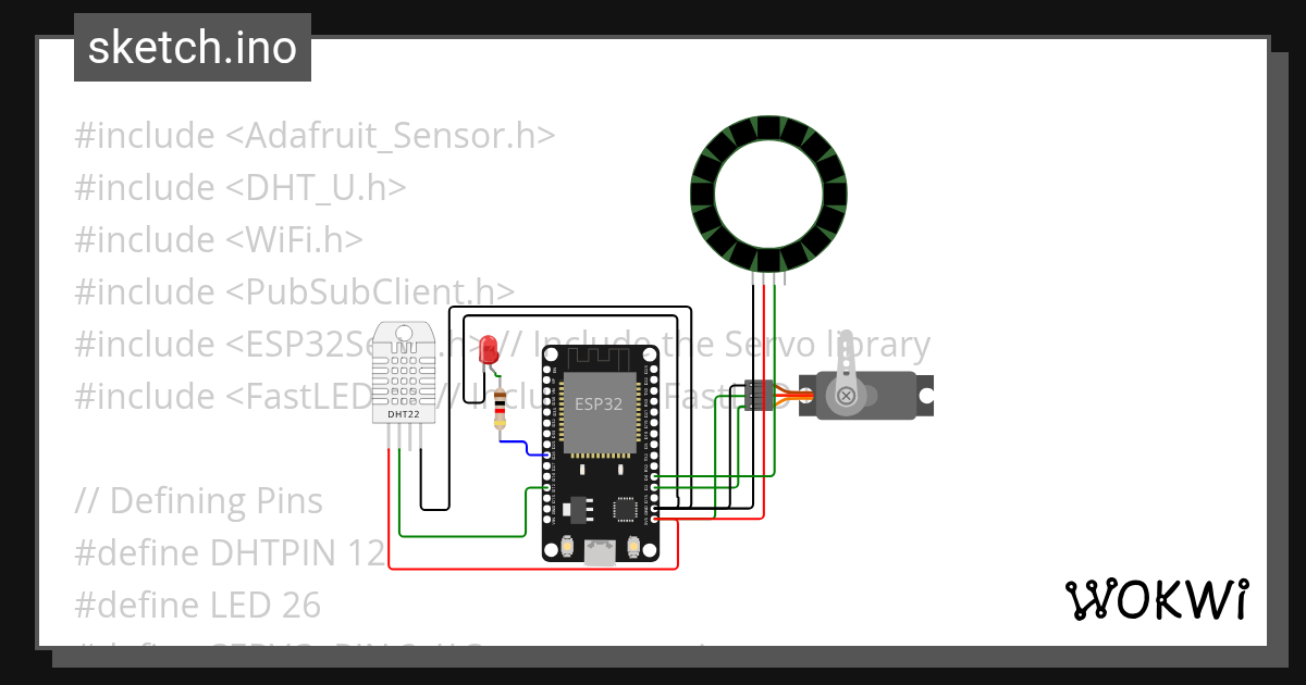 Temperature Sensor - Wokwi ESP32, STM32, Arduino Simulator
