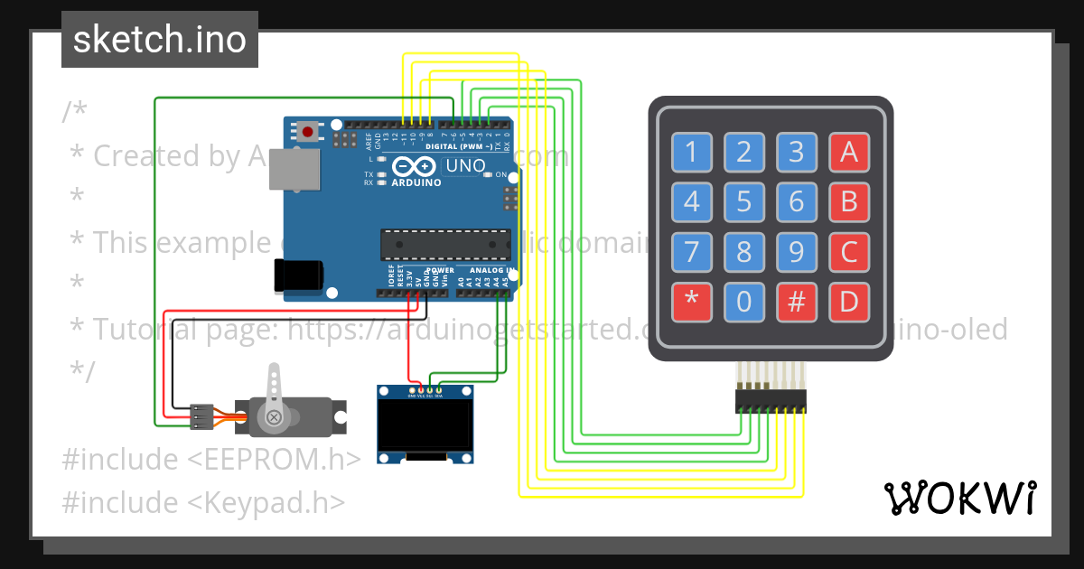 WEJSCIE NA HASLO 2 - Wokwi ESP32, STM32, Arduino Simulator