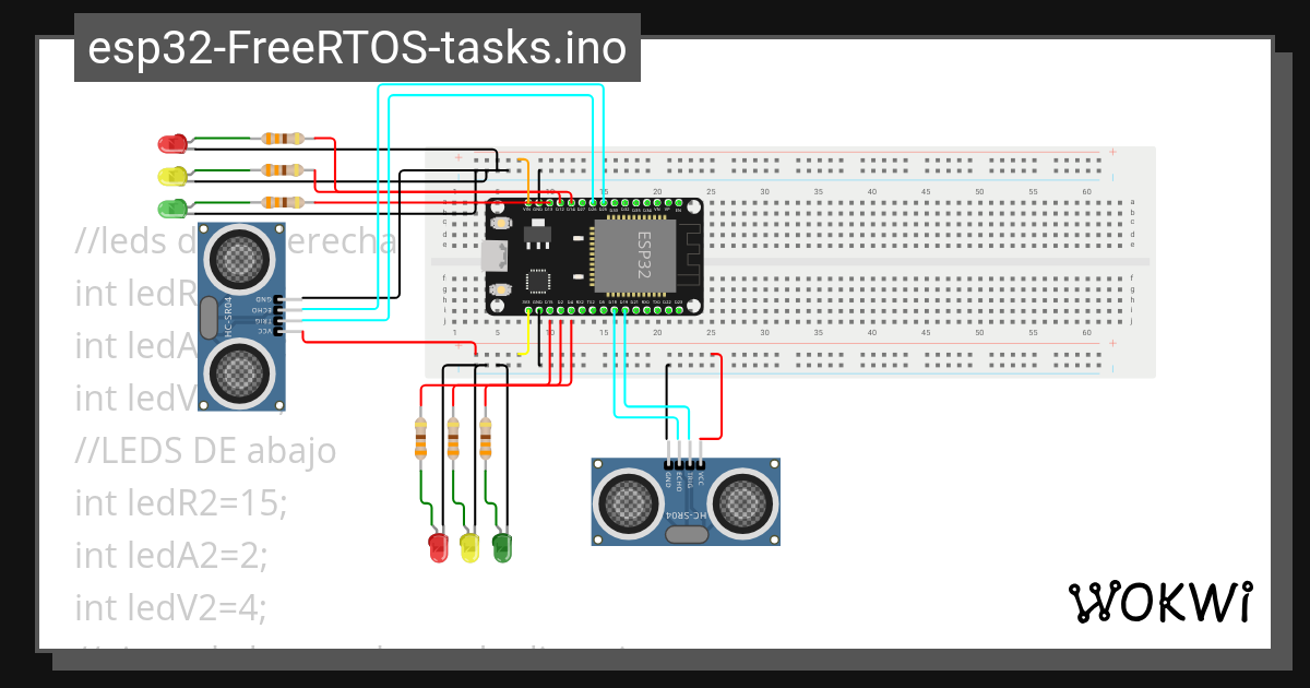 Semáforo V1 Wokwi Esp32 Stm32 Arduino Simulator 0876