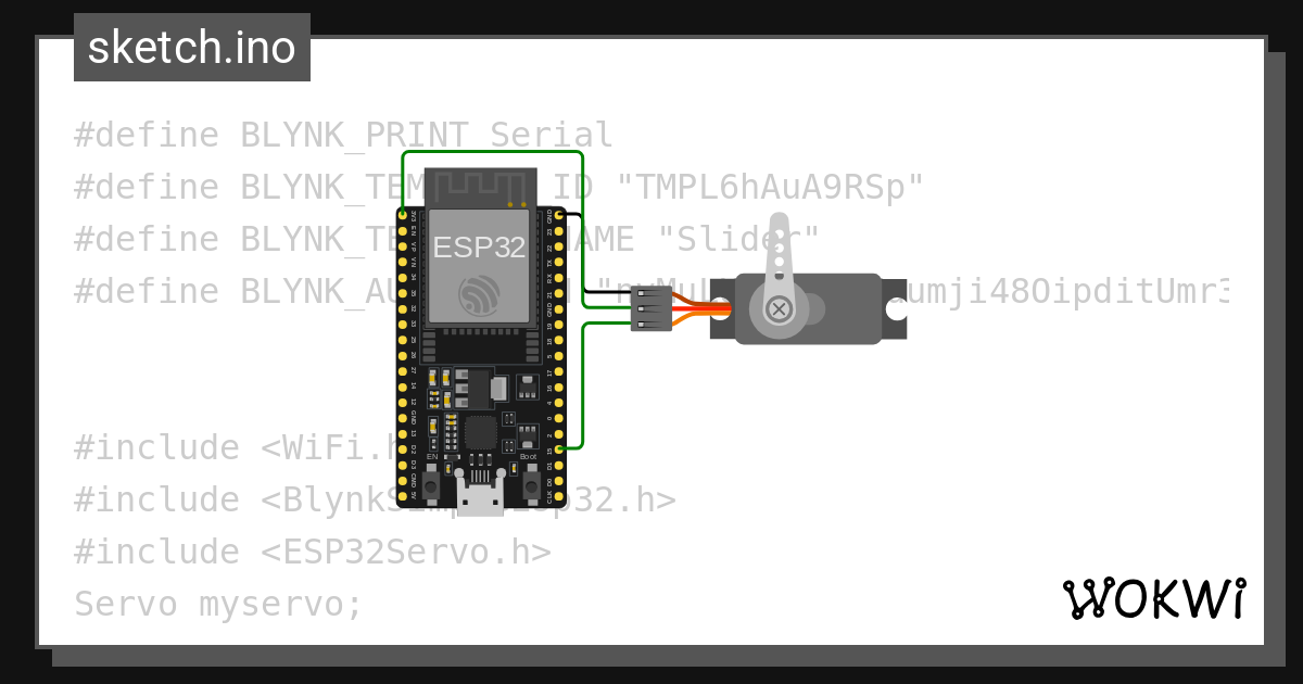 Servo Reka Wokwi Esp32 Stm32 Arduino Simulator