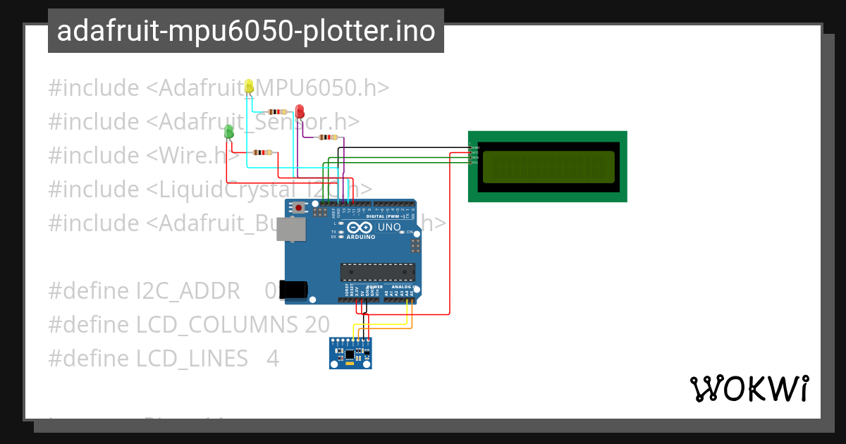mpu6050 (fix the LED) Copy (2) - Wokwi ESP32, STM32, Arduino Simulator
