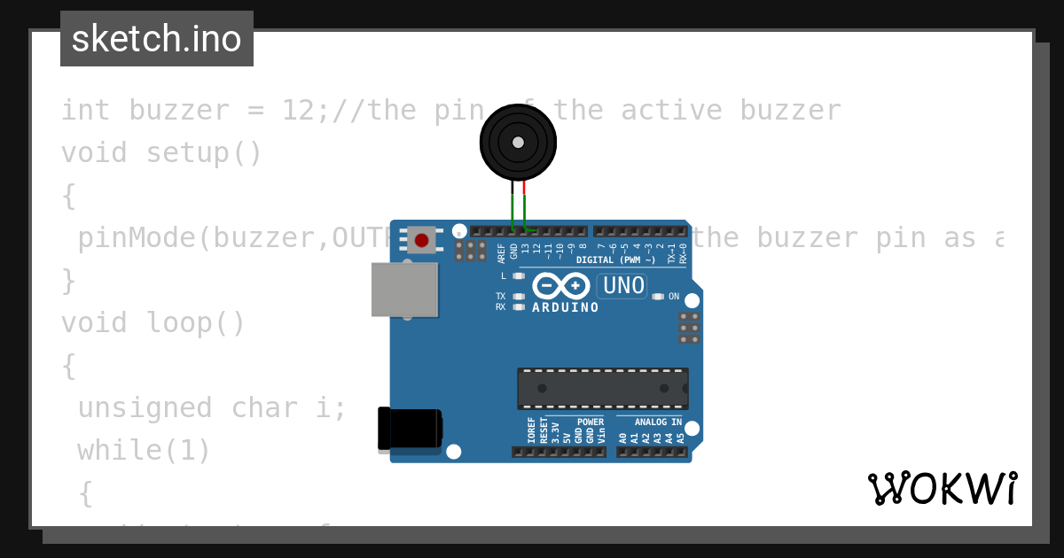 Activar Zumbador Wokwi Esp32 Stm32 Arduino Simulator
