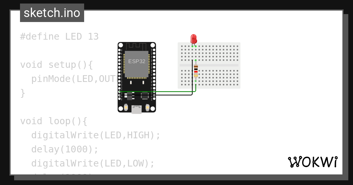 Led Blink 1 Wokwi Esp32 Stm32 Arduino Simulator 2719