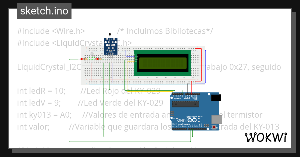 Sensor de Temperatura Analógico (NTC) - Wokwi ESP32, STM32, Arduino Simulator
