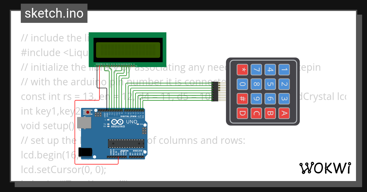 Lcd And Keypad Modul 5 Vidi Copy Wokwi Esp32 Stm32 Arduino Simulator 9915