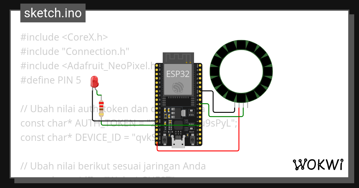 LED_Berlari - Wokwi ESP32, STM32, Arduino Simulator