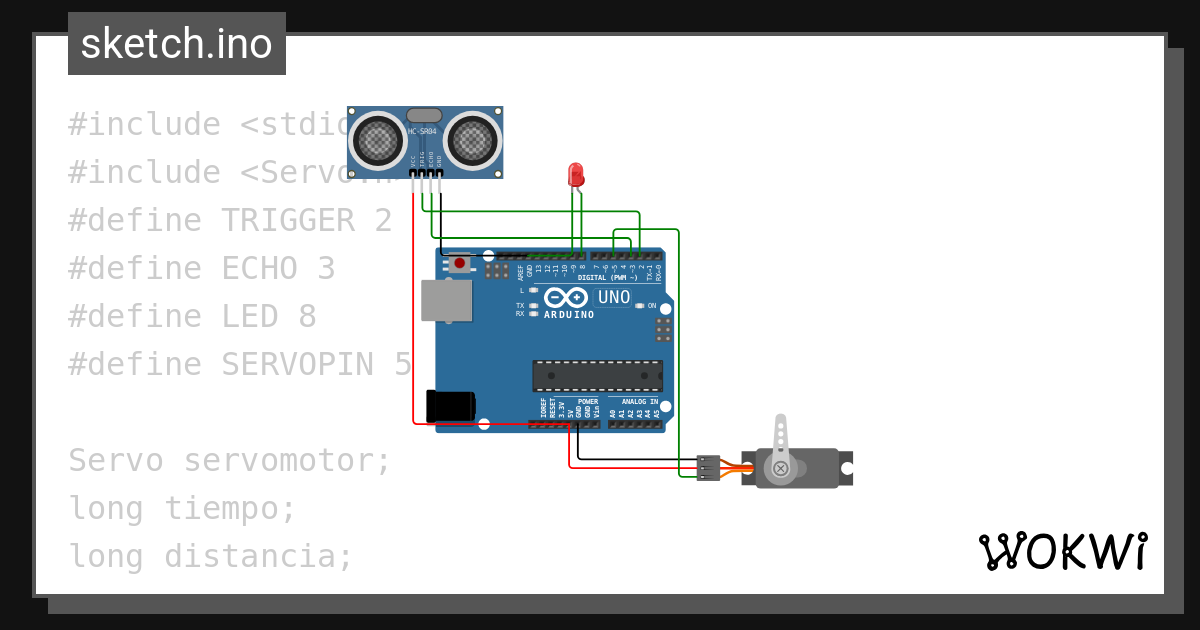 Puerta Automática Arduino Uno Wokwi Esp32 Stm32 Arduino Simulator
