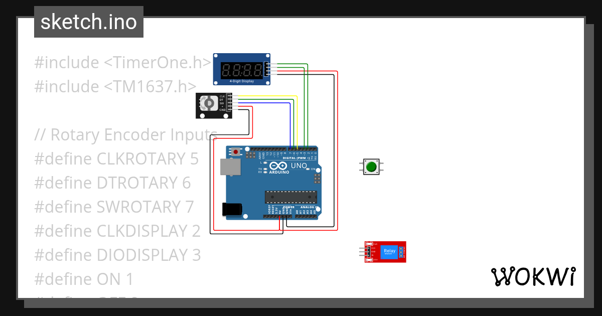 Arduino And Rotary Encoder - Wokwi ESP32, STM32, Arduino Simulator
