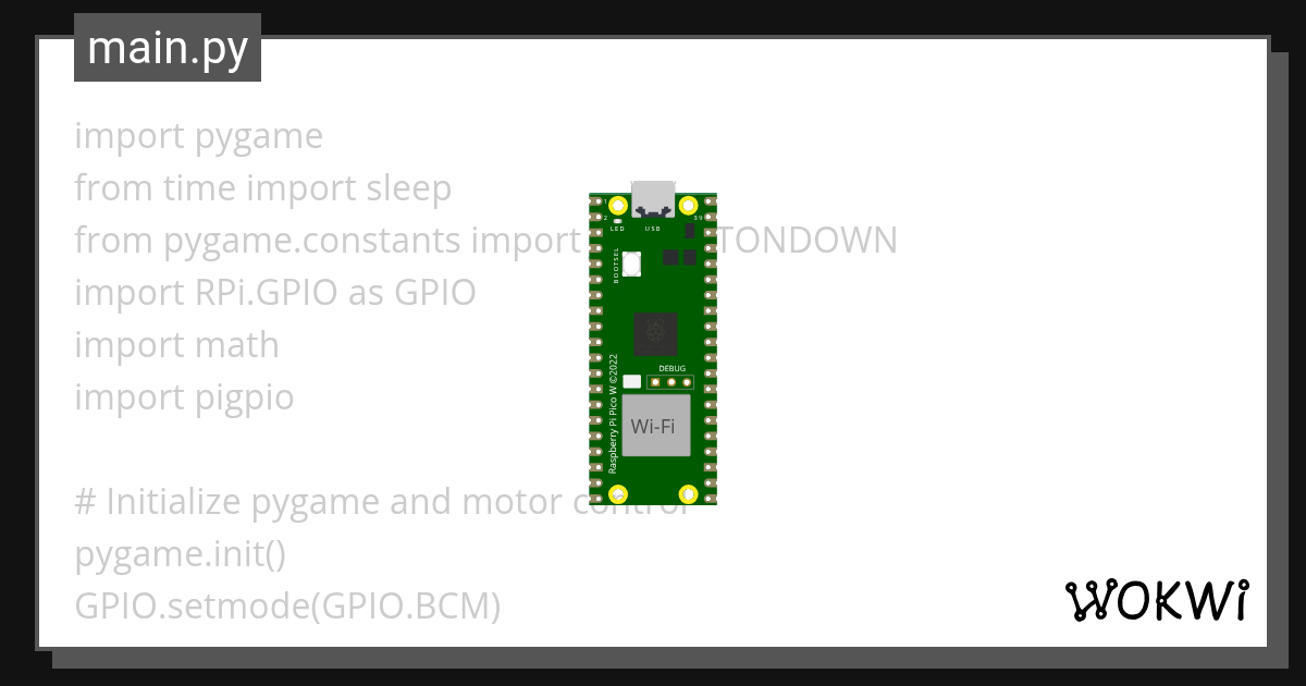picow_mecanum_motorctrl - Wokwi ESP32, STM32, Arduino Simulator