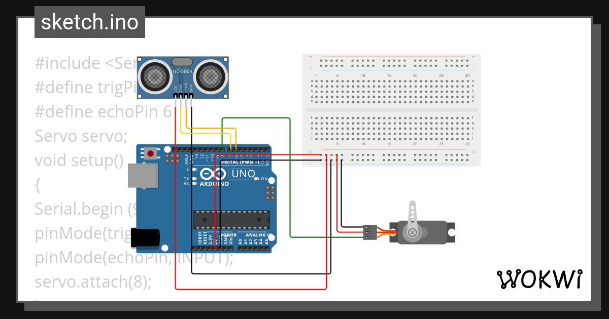Ультразвуковой дальномер Wokwi Esp32 Stm32 Arduino Simulator 6530