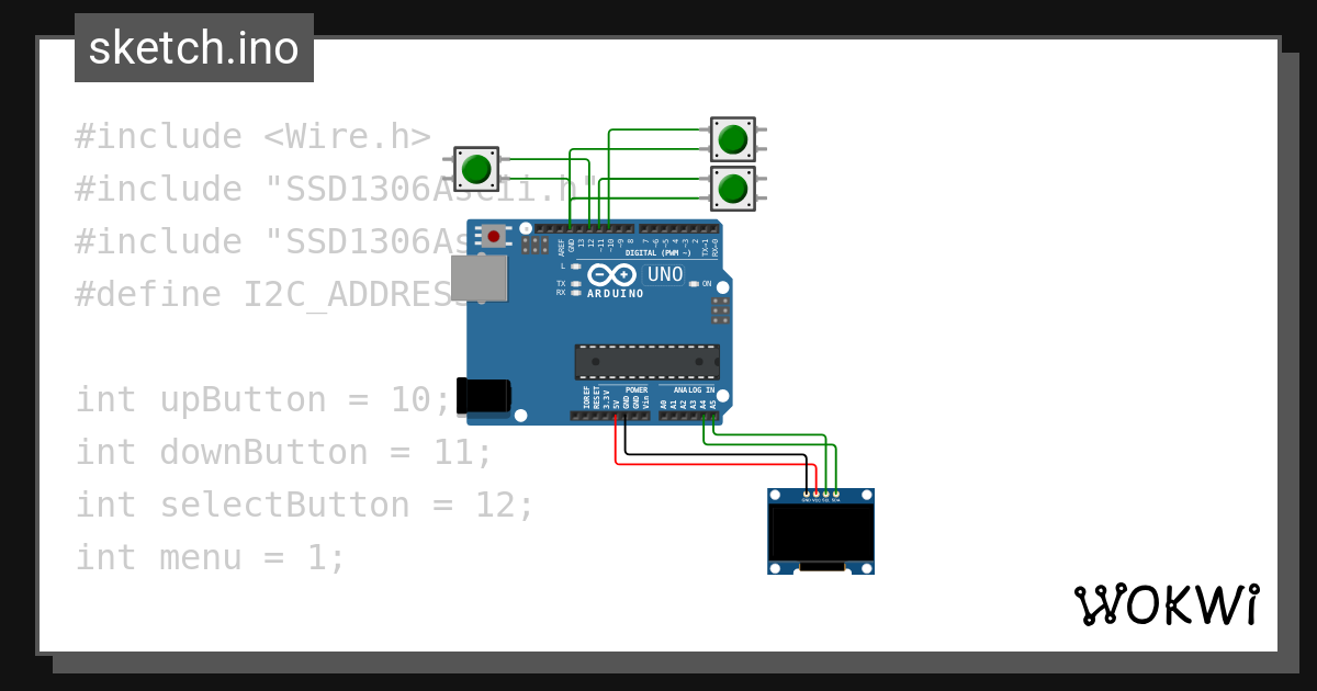 Project Oled Menu Wokwi Esp32 Stm32 Arduino Simulator 9078