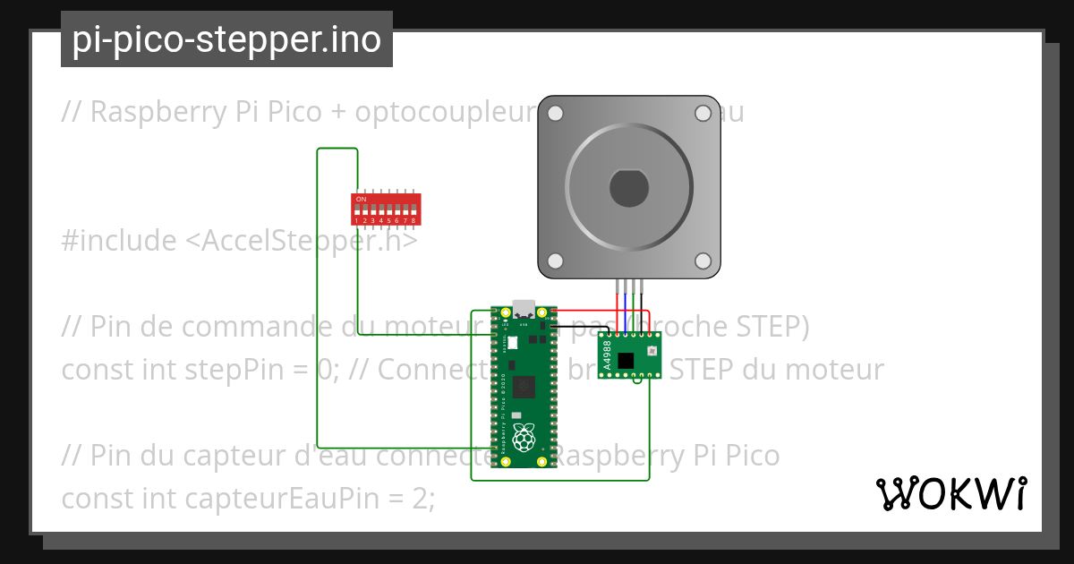 pi-pico-stepper.ino Copy - Wokwi ESP32, STM32, Arduino Simulator