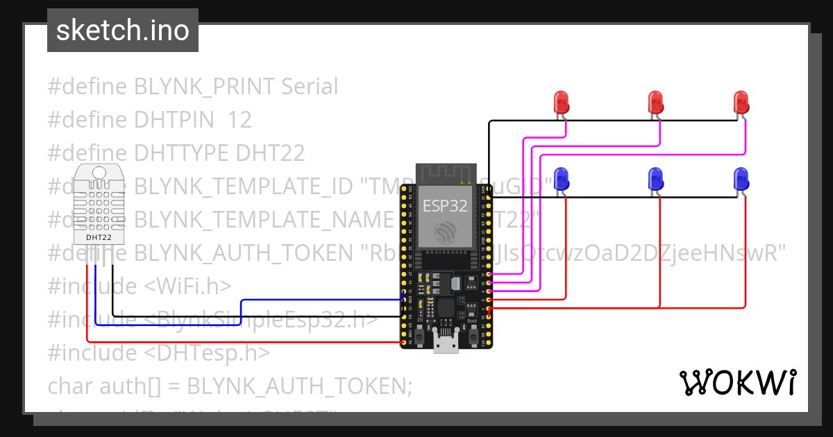 DHT - Wokwi ESP32, STM32, Arduino Simulator