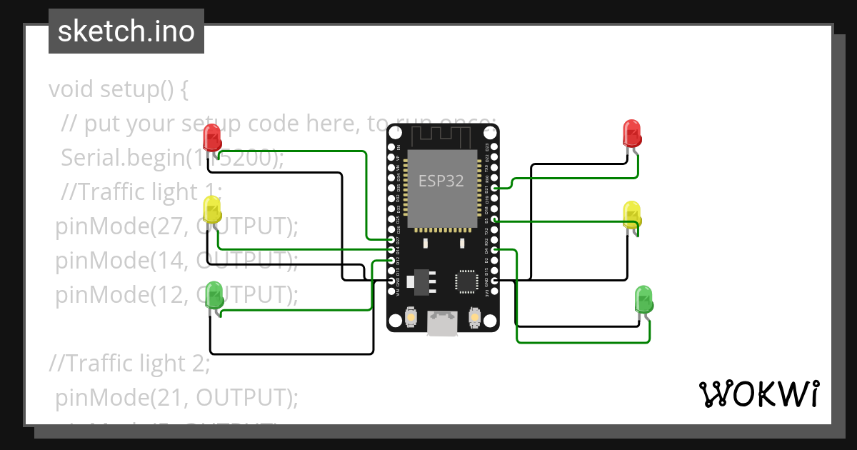 traffic Copy - Wokwi ESP32, STM32, Arduino Simulator