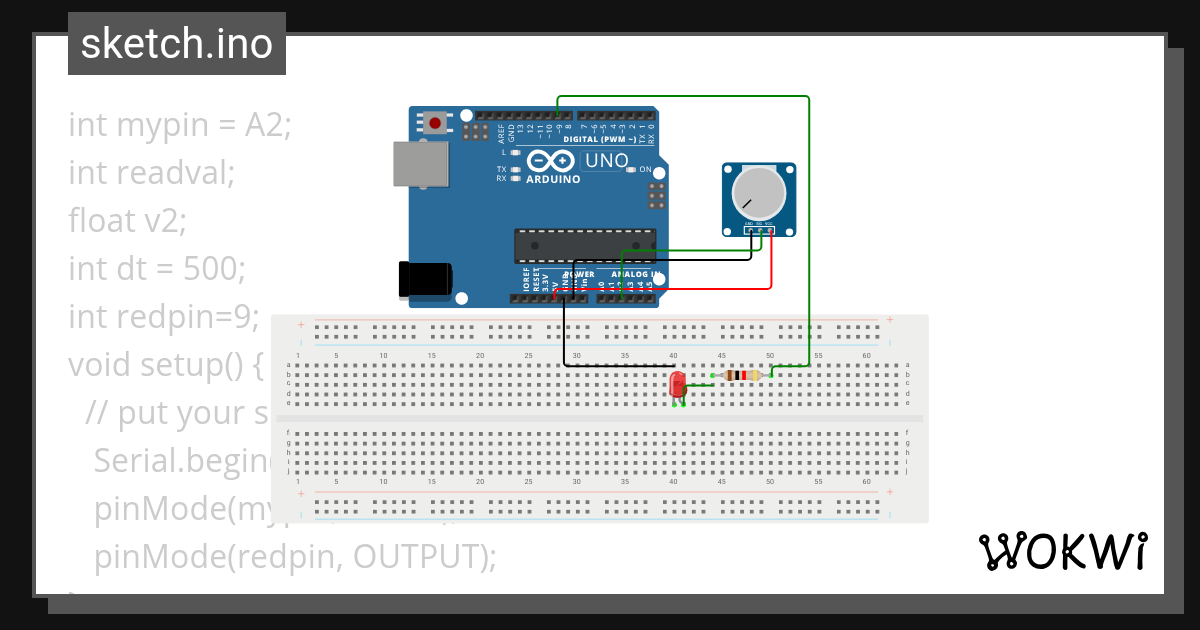 potentiometer - Wokwi ESP32, STM32, Arduino Simulator