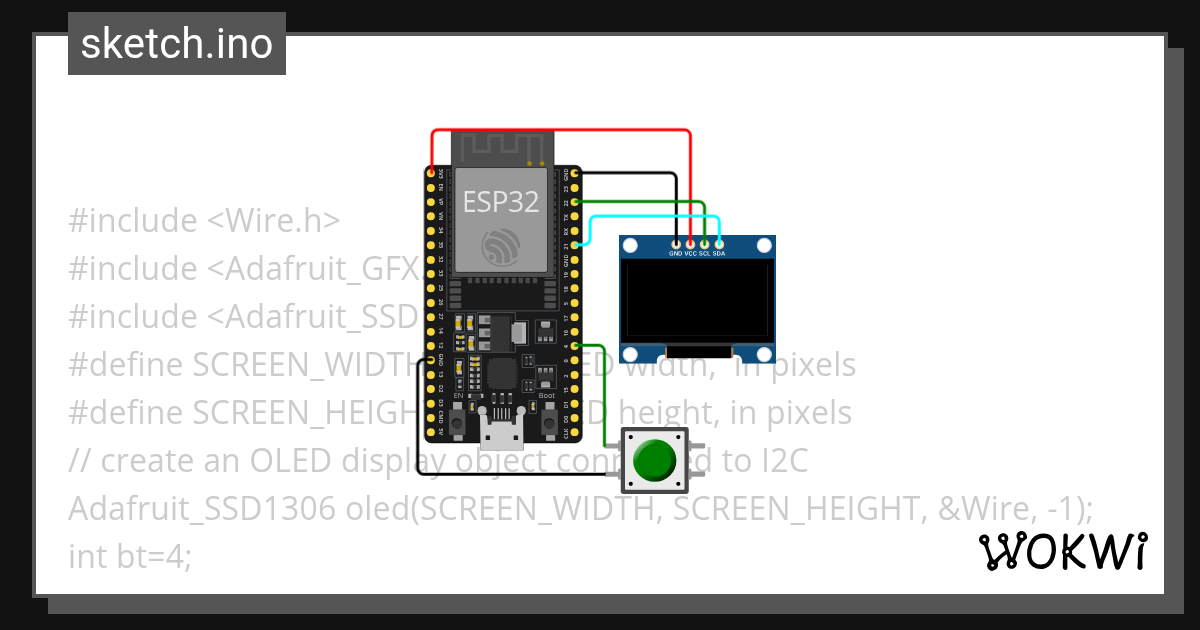 ปุ่มจอ Wokwi Esp32 Stm32 Arduino Simulator 1294