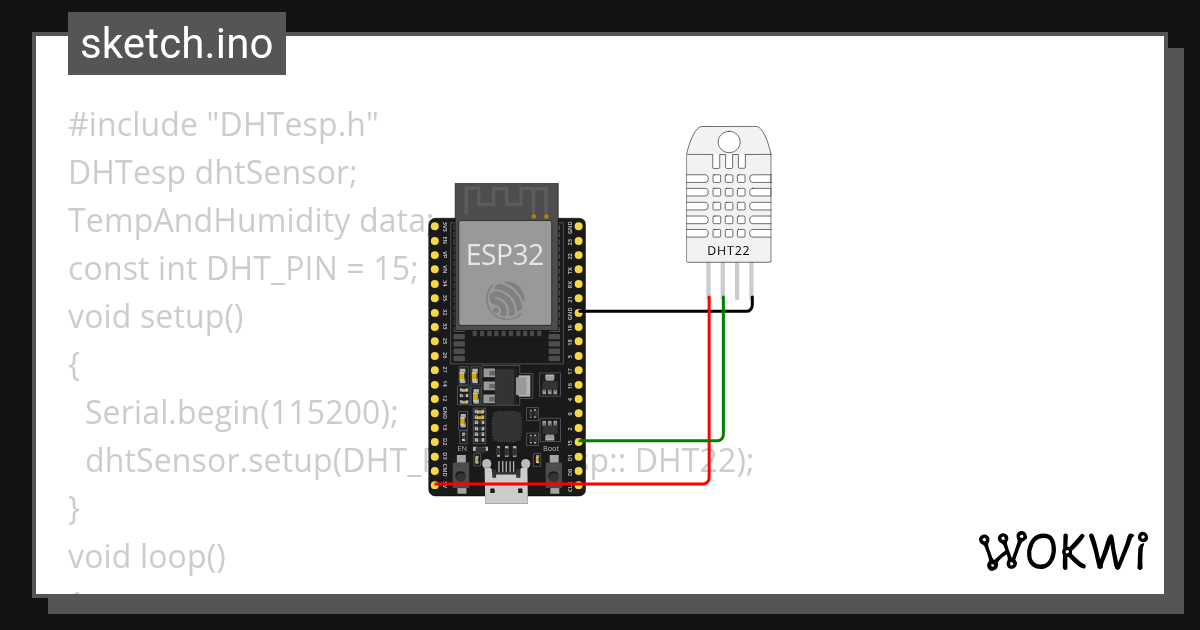 DHT 22 sensor - Wokwi ESP32, STM32, Arduino Simulator DHT 22 sensor - Wokwi ESP32, STM32, Arduino Simulator
