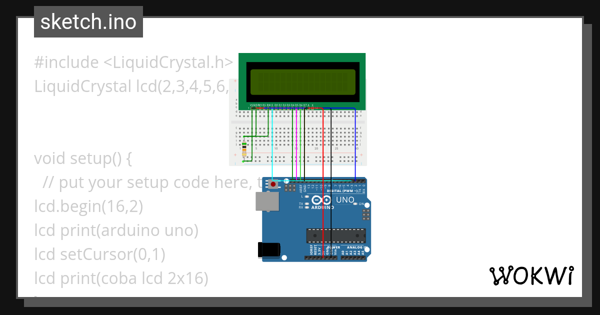 Lcd 2x16 Wokwi Esp32 Stm32 Arduino Simulator 