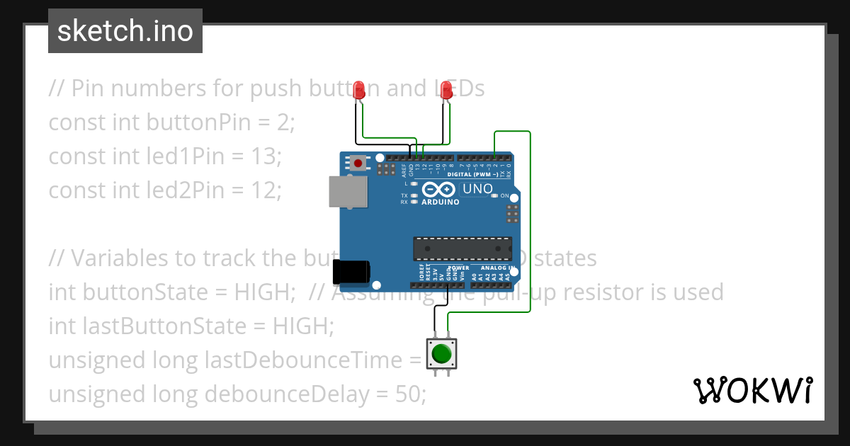 Push Blink1 Wokwi Esp32 Stm32 Arduino Simulator