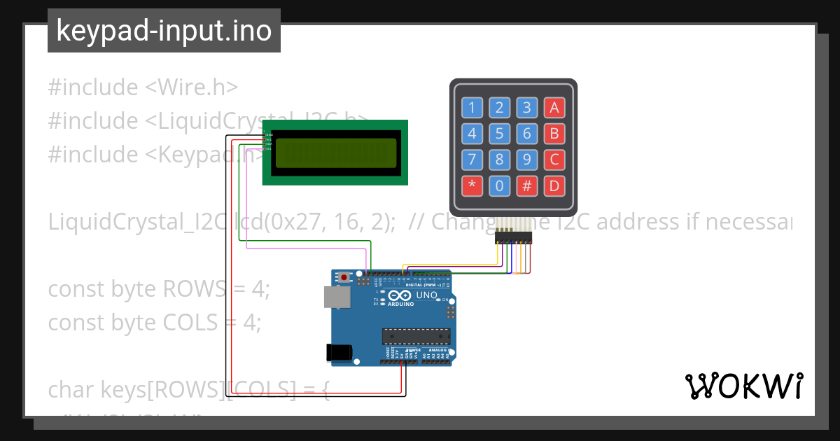 Rayan Coffee Shop Keypad And Lcd I2c With Arduino Uno Copy 2 Wokwi 3143
