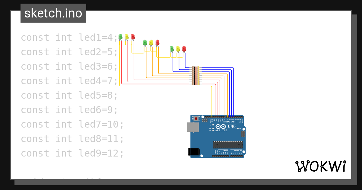 Traffic Late Bintang Wokwi Esp32 Stm32 Arduino Simulator