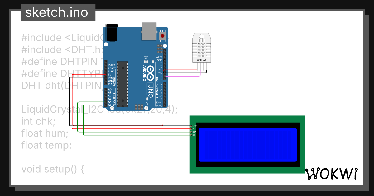 Sensor suhu - Wokwi ESP32, STM32, Arduino Simulator