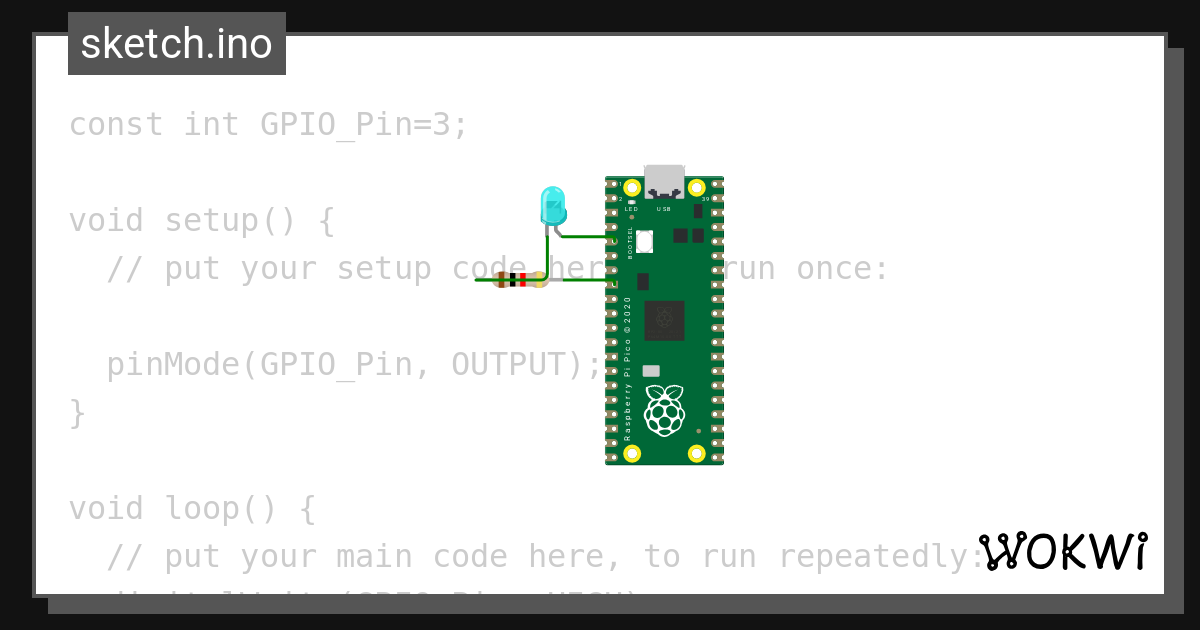 Blinkingled Wokwi Esp32 Stm32 Arduino Simulator 9036