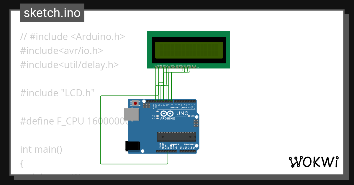 Getting Start 16x2 Lcd Display Wokwi Esp32 Stm32 Arduino Simulator 3395