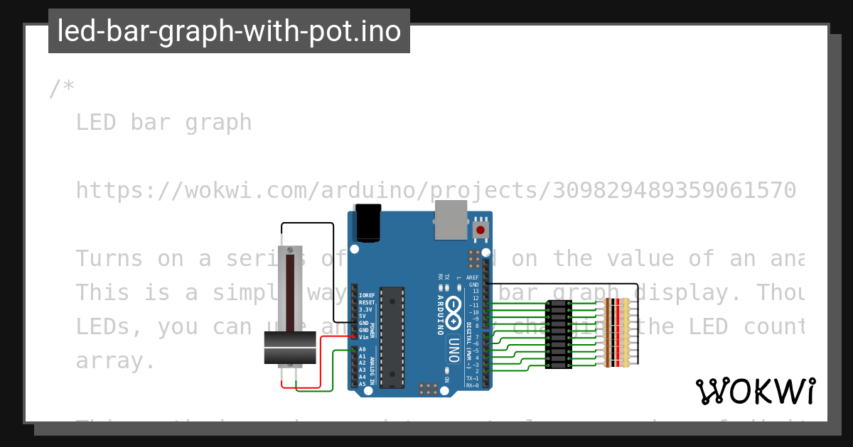 Led Bar Graph Wokwi Esp32 Stm32 Arduino Simulator