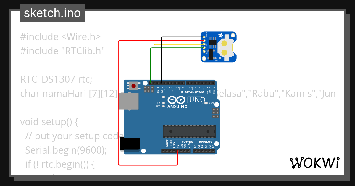 ds1307 Ray - Wokwi ESP32, STM32, Arduino Simulator