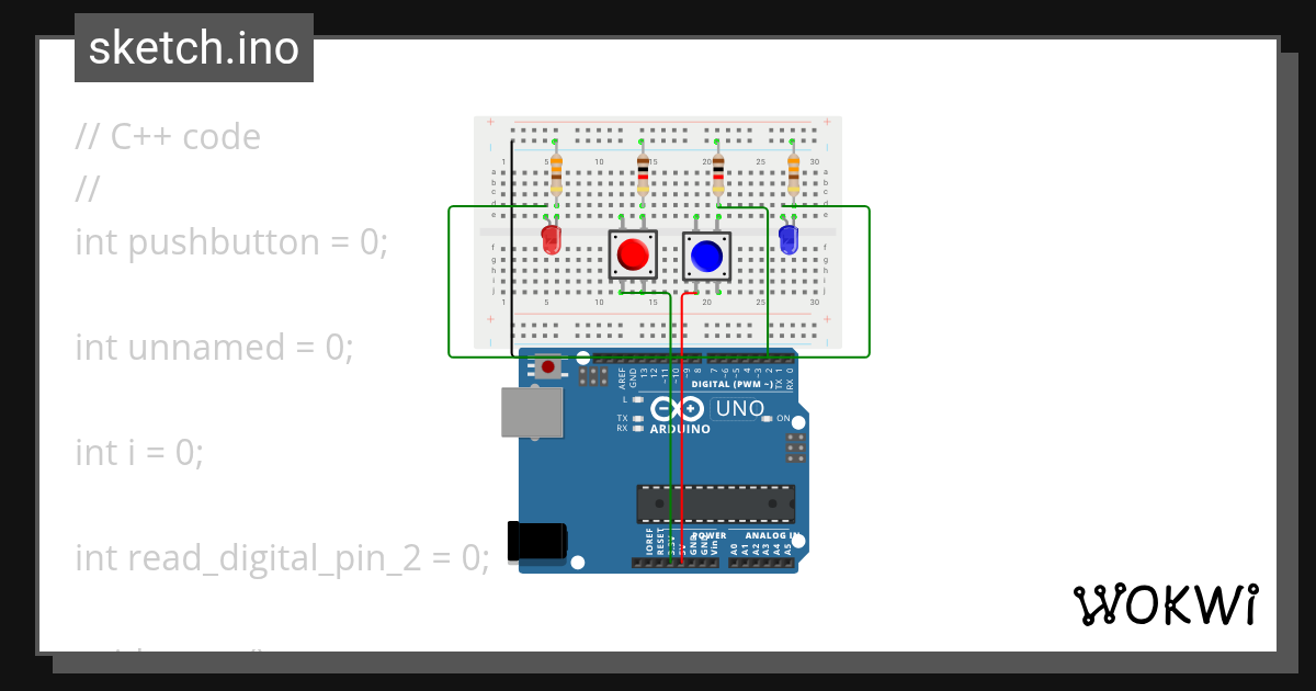 Pushbutton Wokwi Esp32 Stm32 Arduino Simulator 