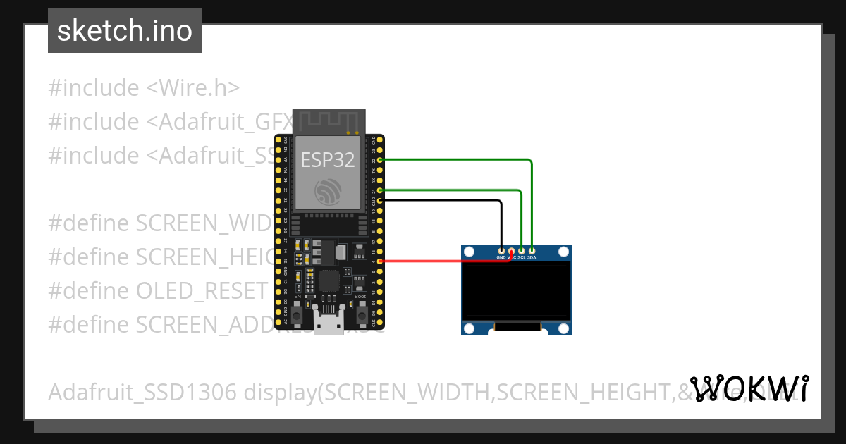 Oled Display Wokwi Esp32 Stm32 Arduino Simulator