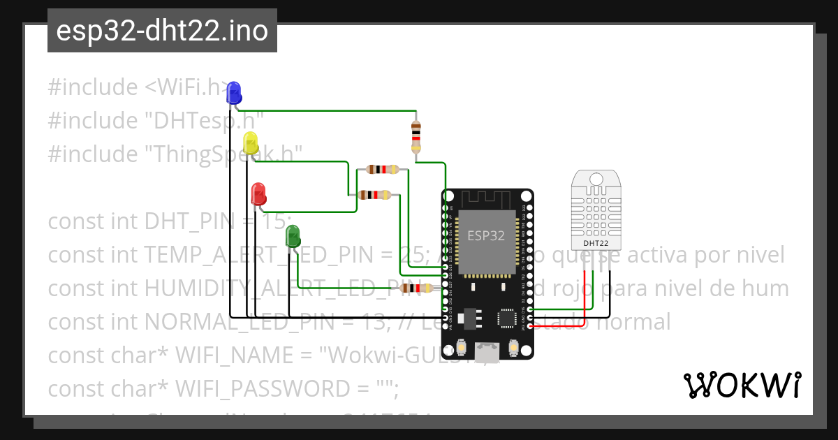 SEMANA 11 DHT22 - Wokwi ESP32, STM32, Arduino Simulator